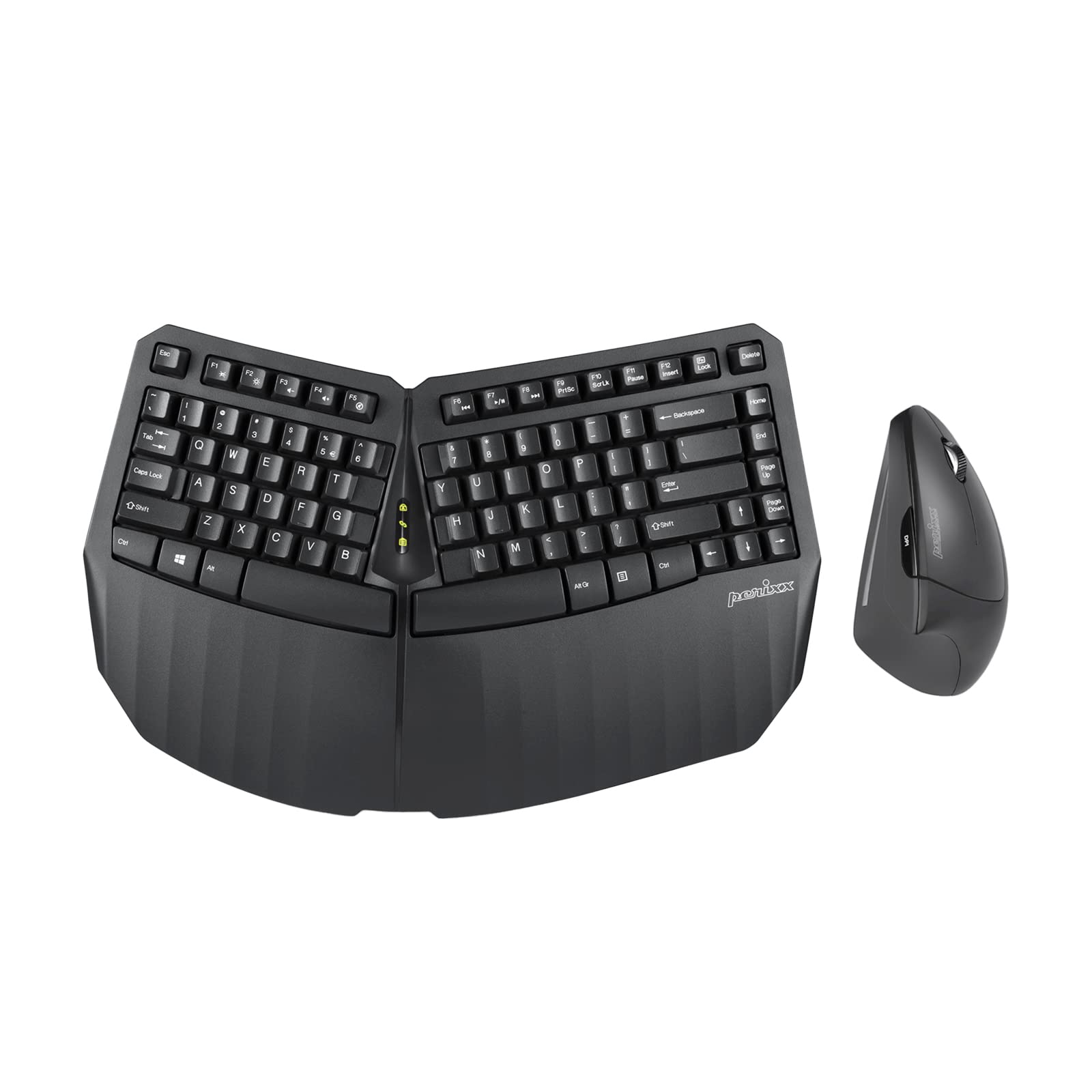 Perixx PERIDUO-813B US, Wireless Ergonomic Compact Keyboard & Vertical Mouse - Bundle with a 6-Button Ergonomic Vertical Mouse - Black - US EnglishâŚ