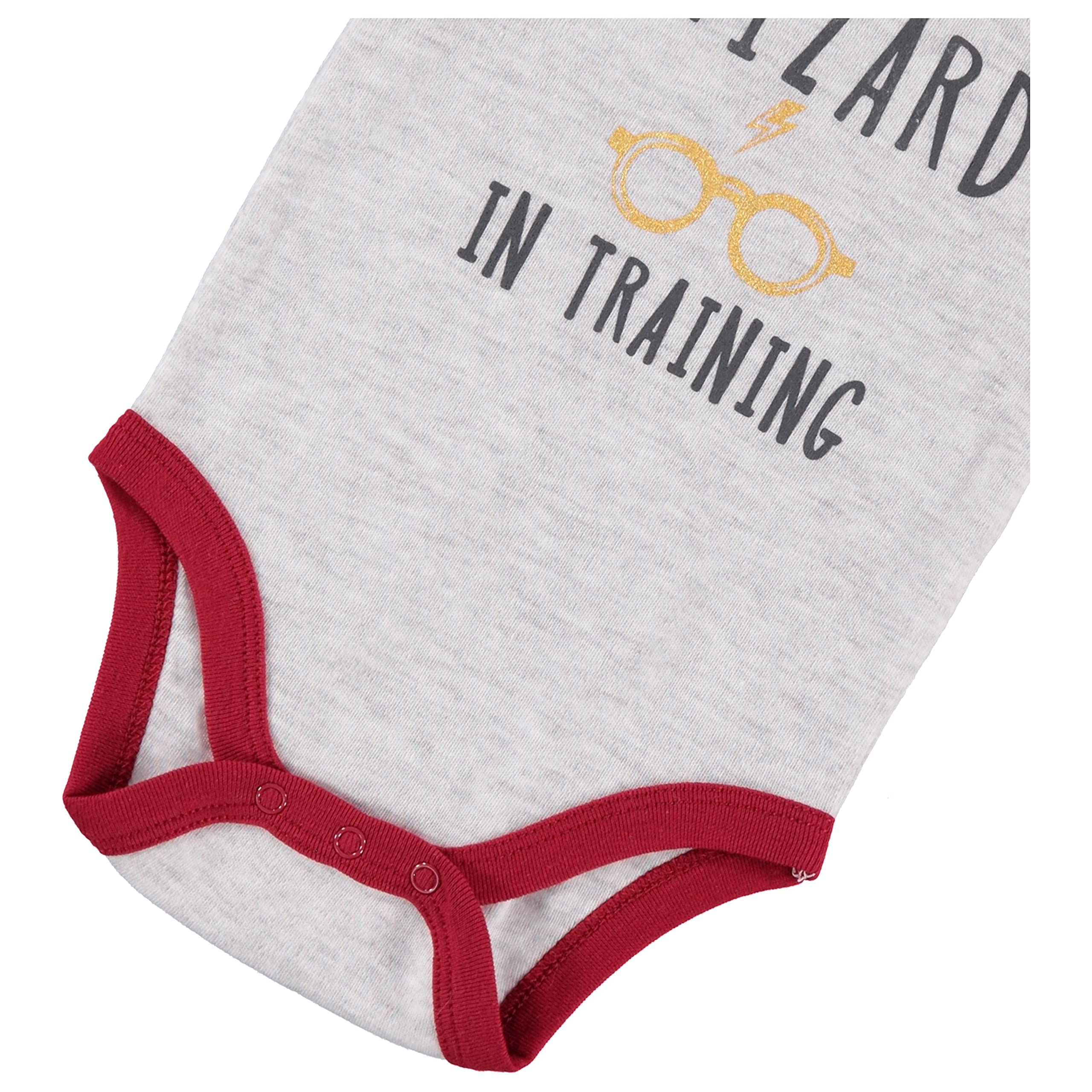Harry Potter Baby Boys Bodysuit Jogger Pants 3 Piece Set (White/Red/Yellow, 6-9 Months)