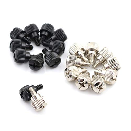 Tool Parts Replace for Machine 10Pcs 6#32x5 Thread Teeth Length 5mm Computer PC Case Cooling Fan Toolless Adjustment Screw Thumbscrews Thumb Screw