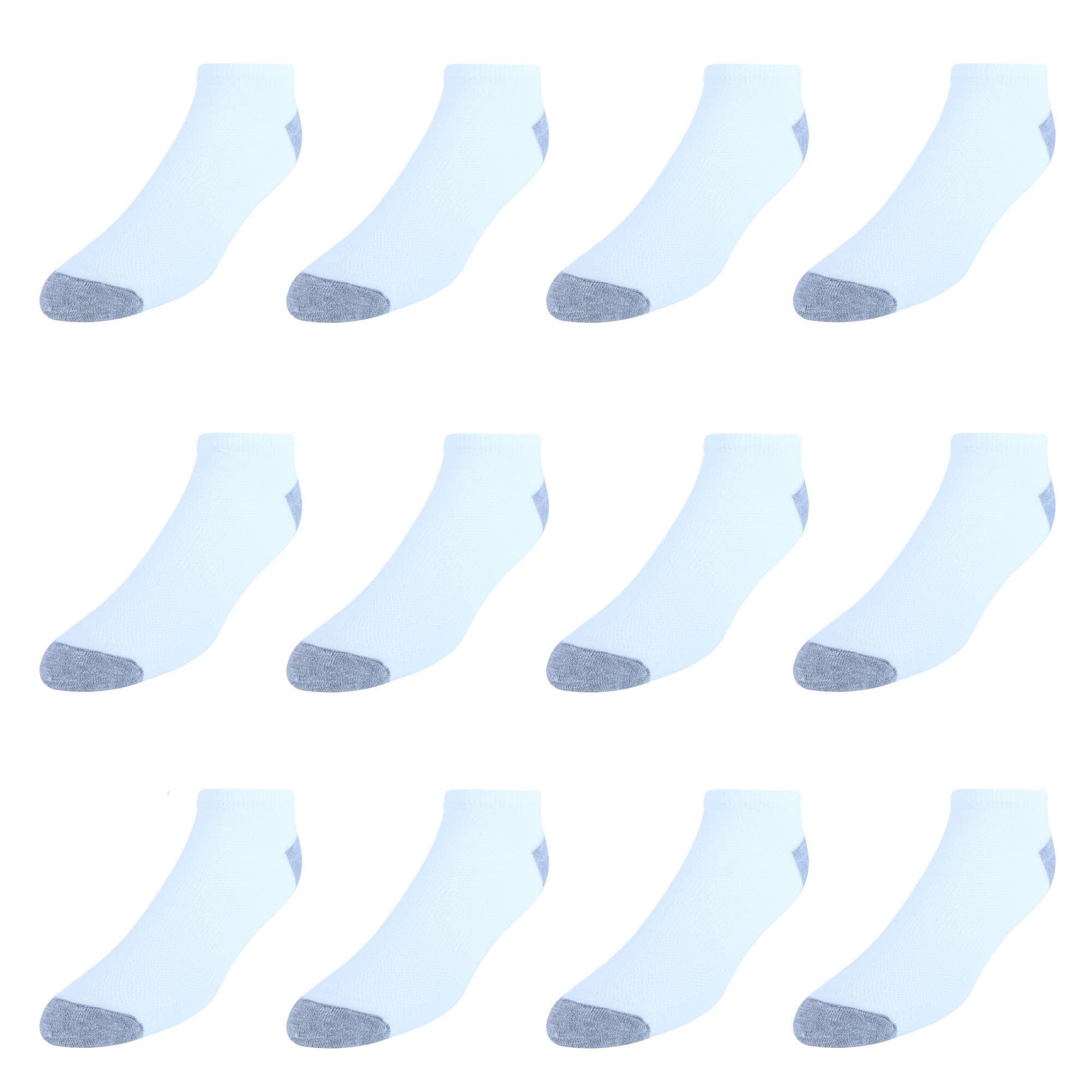 Hanes mens X-temp Lightweight Low Cut Socks, 12-pair Pack Casual Sock, White, 6 12 US