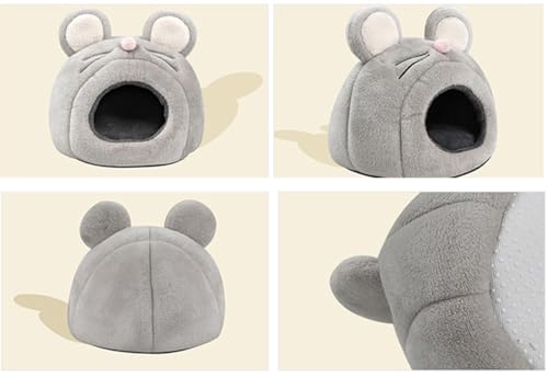Hamster Sleeping Bed Hammock Baby USB Heating Pad Small Animals Adjustable Temperature Warm Hanging Bed for Hedgehog Rat Sugar Glider Squirrel Ferret Winter Nest Hideout Pet Accessories (grey)