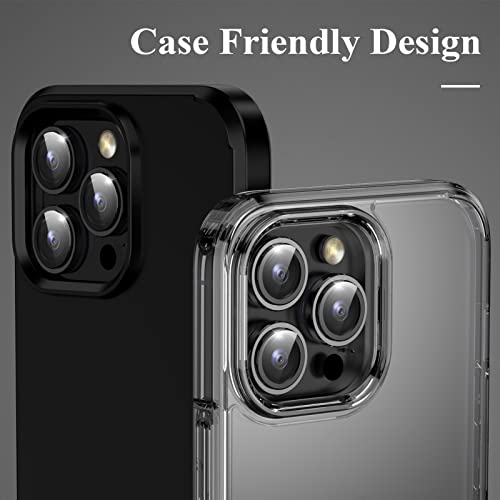 YWXTW Designed for iPhone 14 Pro Max Camera Lens Protector, for iPhone 14 Pro Camera Lens Protector, Individual Metal Anti Scratch HD Clear Case Friendly Tempered Glass Camera Cover, 1 Set