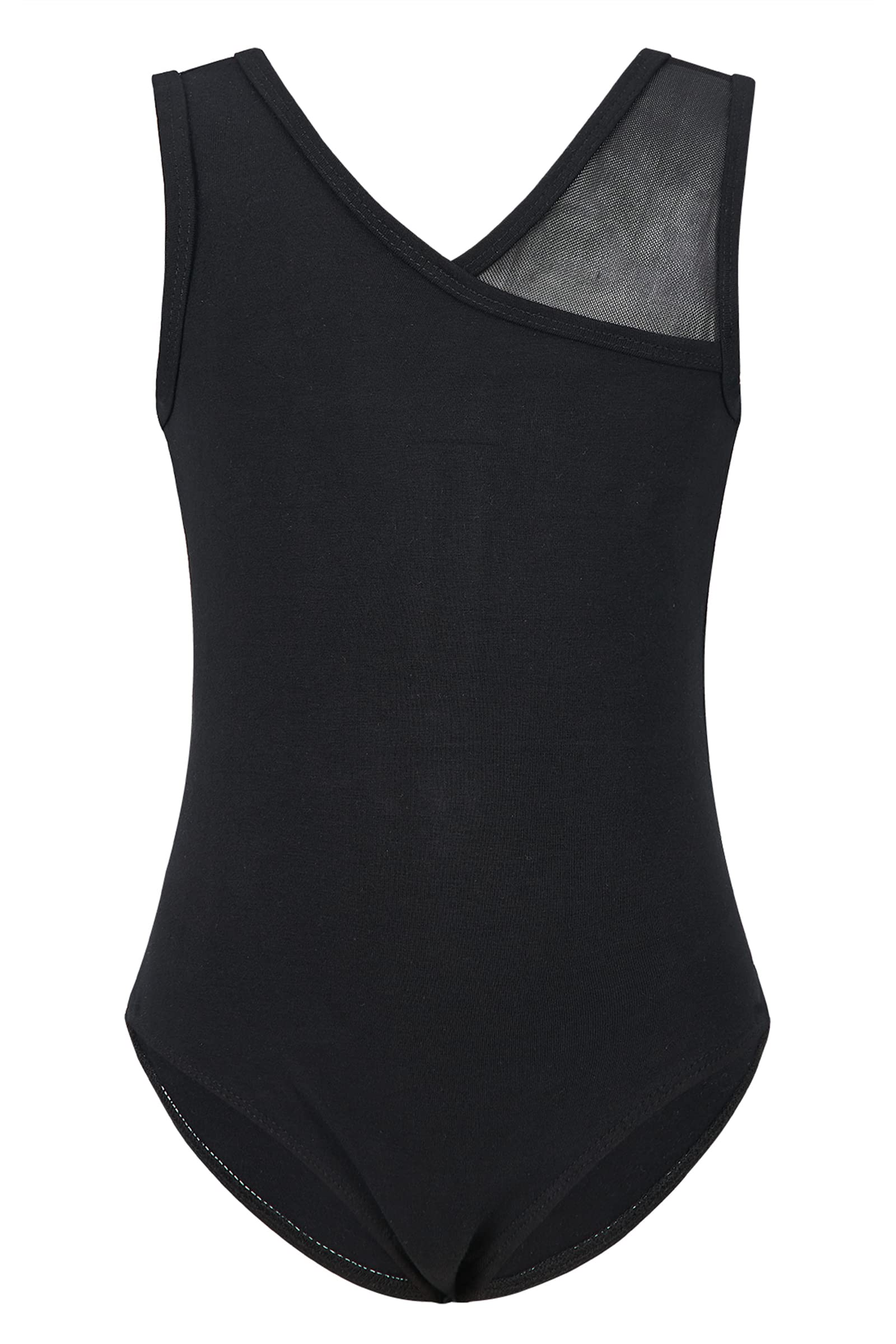 HohTot Leotards for Girls Gymnastics Wear Practice Tumbling Outfit Black Leotard for Competition Size 10 11