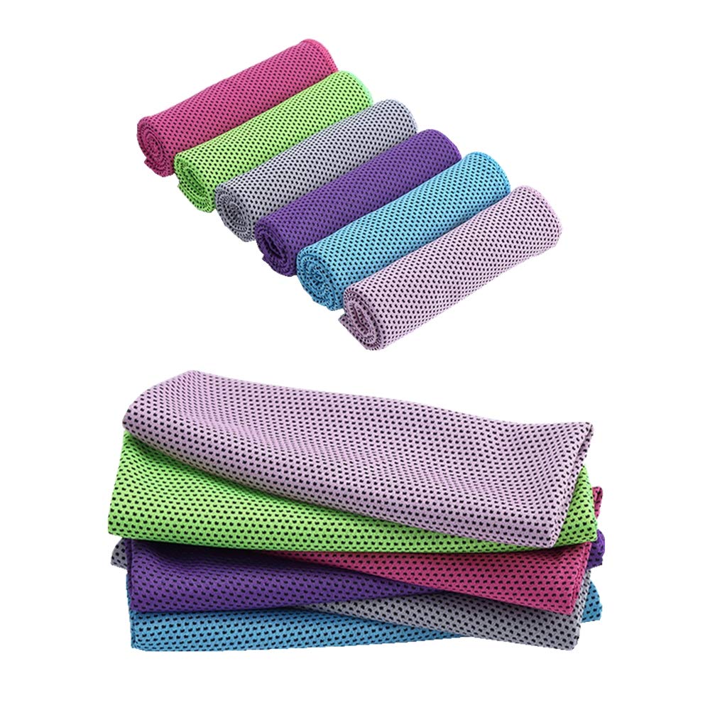 Hauni 6 Packs Cooling Towel,Ice Towel,Cool Towel,Chilly Towel for Sports,Yoga,Neck,Golf,Workout,Gym,Fitness,Travel,Camping