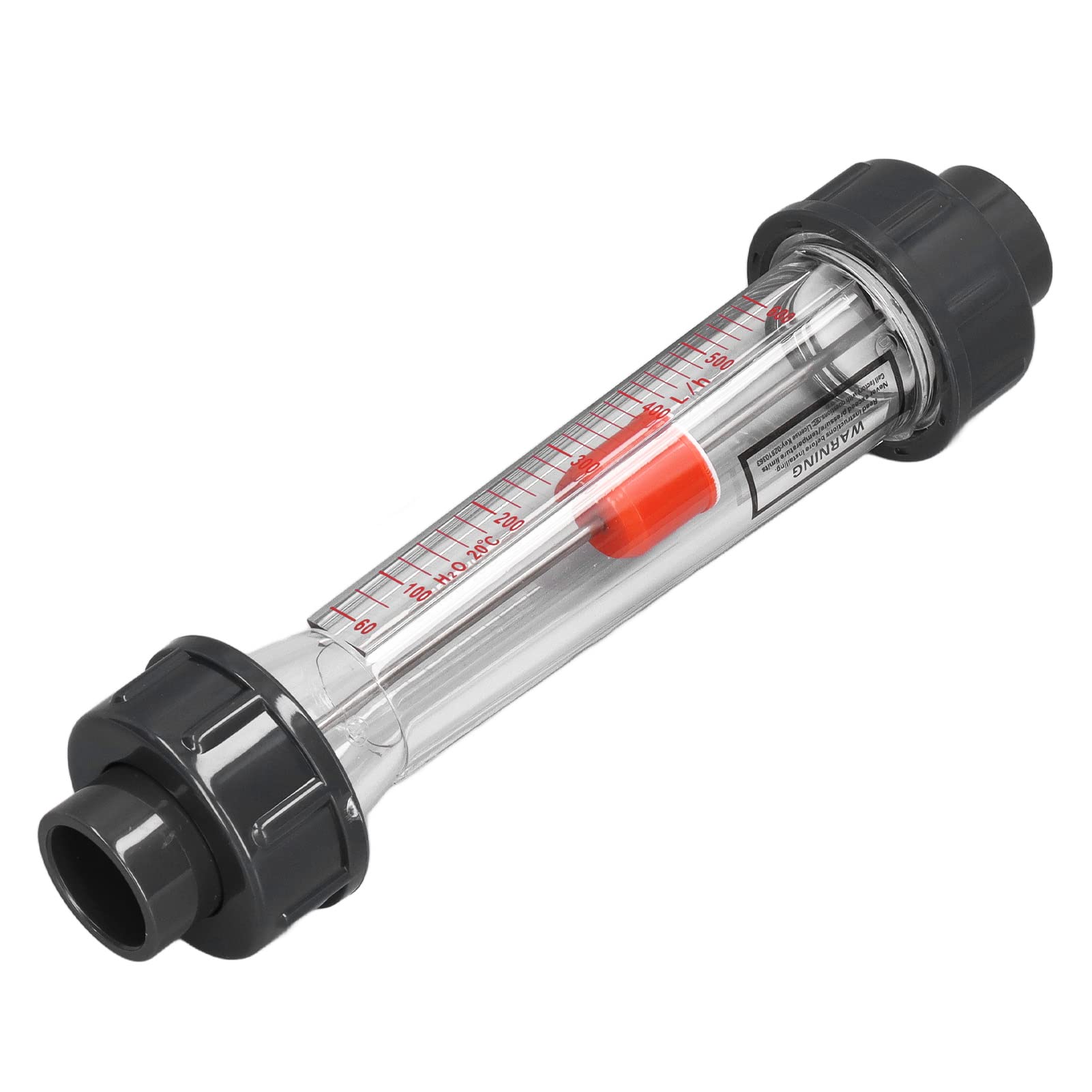 Pipe Flowmeter, ABS 4% Accuracy Level Acid Resistant Tube Flowmeter Clear Scoring Line for Light Industry for Chemical