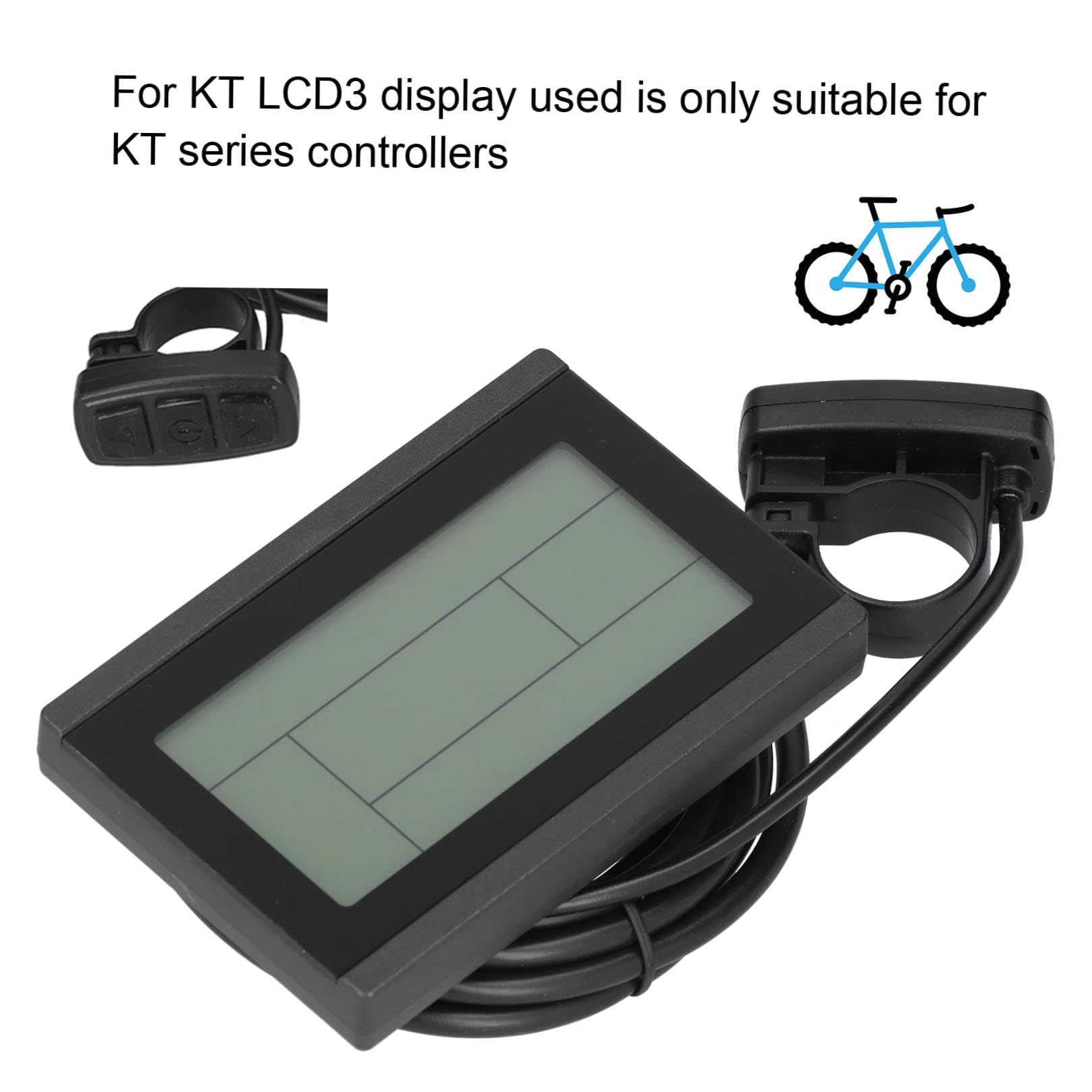haillusty Your Ride with Our Electric Conversion Kit - E-Bike Controller KT-LCD3 Display Kit 3/4 Motor - 500W Powerful and Efficient Electric Bike Kit-size1