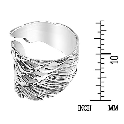 Guardian Angel Wing Wrap Around .925 Sterling Silver Ring (9)