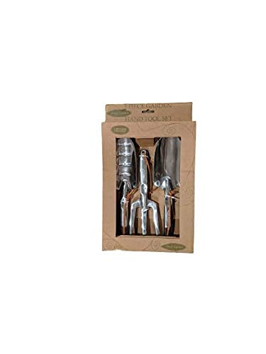 Heavy Duty 3 Piece Garden Hand Tool Set - 100% Polished Cast Aluminum - Never Rust or Break - Beautiful and Indestructible.