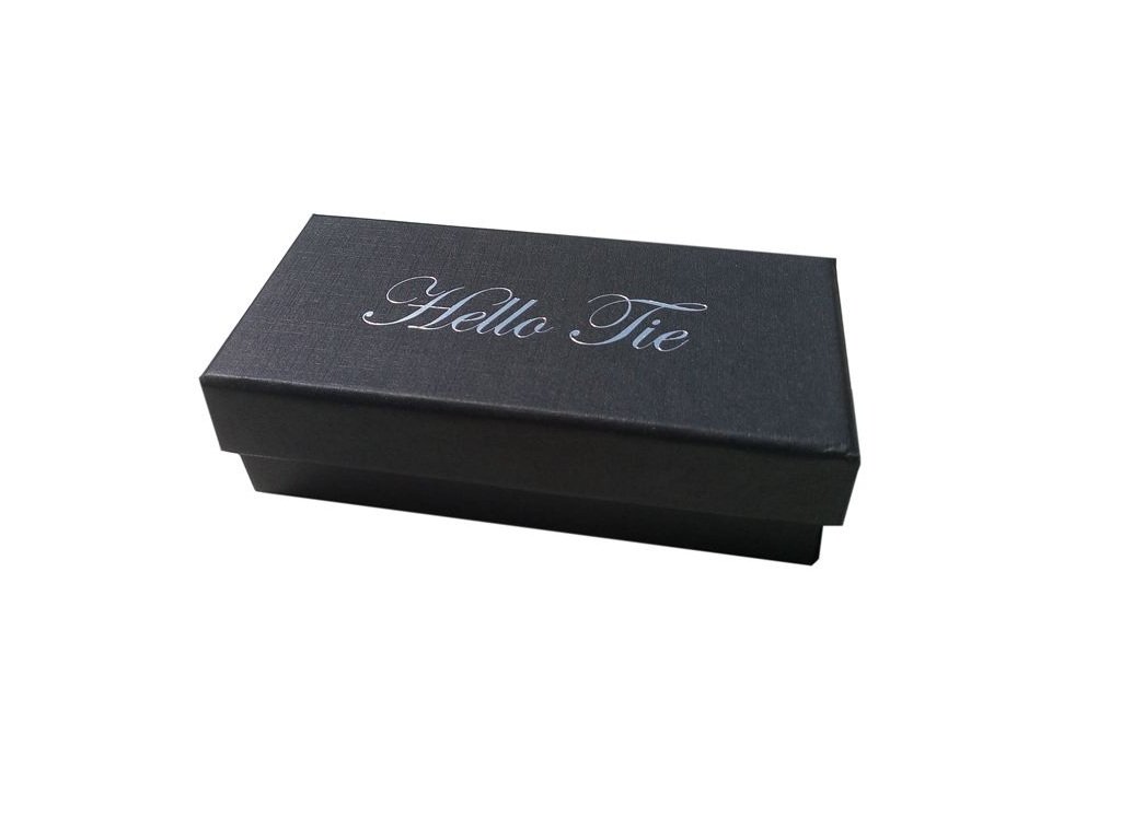 Hello Tie Men's Skinny Tie Handmade PU Leather Black Narrow Necktie