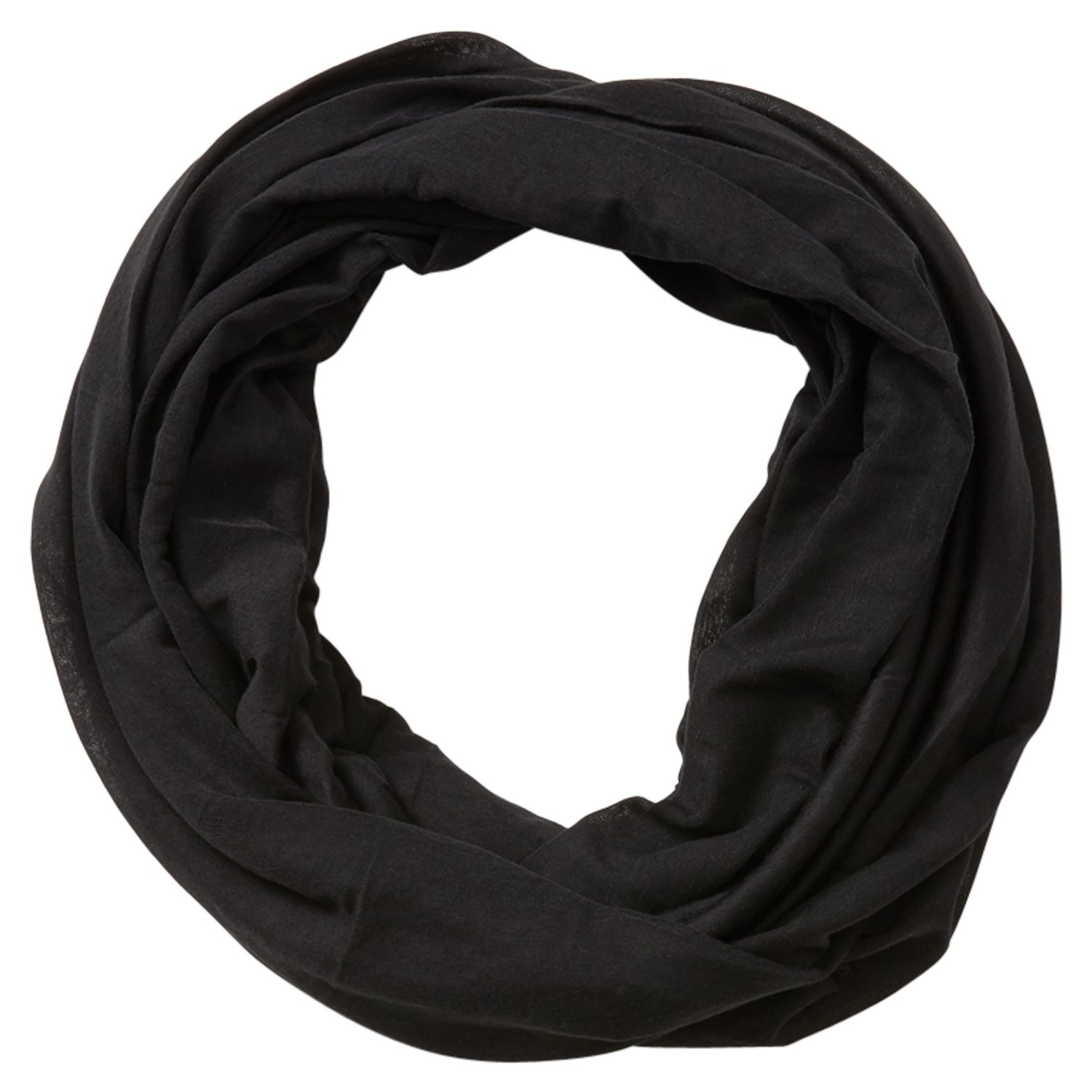 Hadley Wren Women's Classic Solid Soft Lightweight Everyday Infinity Scarf, Black, One Size