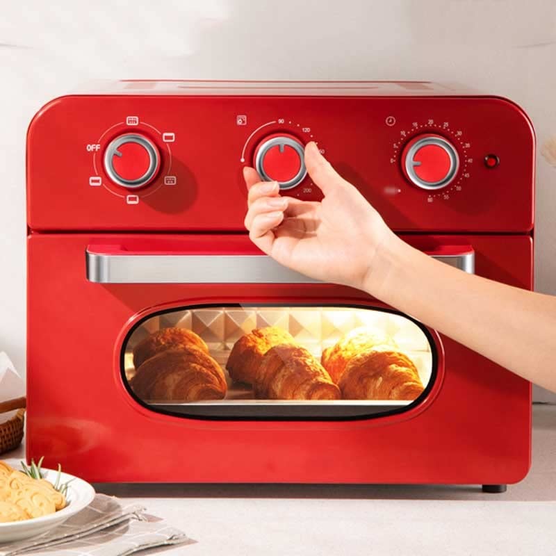 Guyana Electric mini oven multi-function hard with time broil includes baking pan and rack toaster pizza