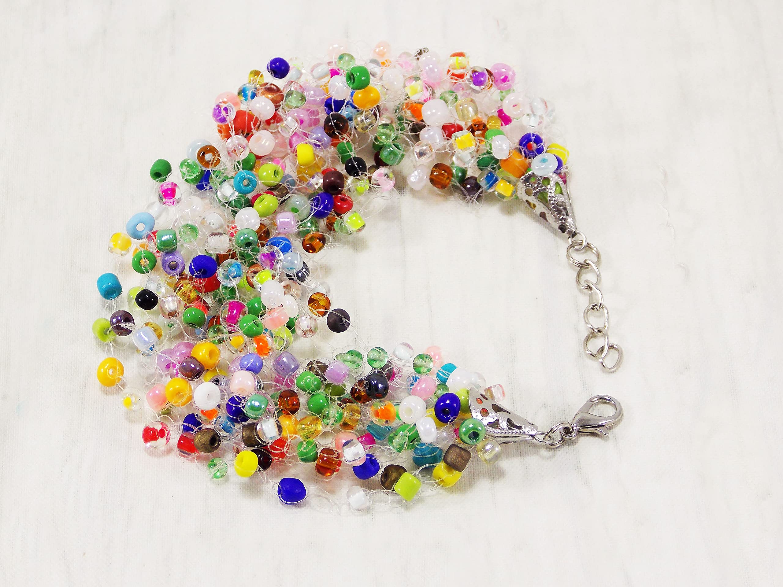 Handmade Rainbow Multi Strand mix big beads bracelet Bohemian Fashion Summer 2021 Trend Gift Under 25 Sunday Fun day wear