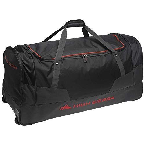 High Sierra 3 Piece Wheeled Duffel Set Storm Cloud Navy/Red