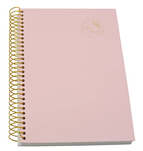 Yansanido Large Spiral Notebook, 5 Pcs B5 Thick Paper Hardcover 7mm College Ruled 5 Colors 150 Sheets -300 Pages Journals for Study, Work, Travel and Notes (5 Color)