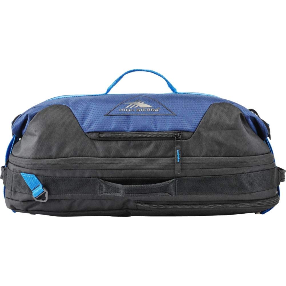High Sierra Dells Canyon Convertible Backpack Travel and Gym Duffel Bag with Quick-Access Pockets for Phones, Wallets, and Keys - Features Dual-Expansion Compression Straps True Navy/Black/Sport Blue