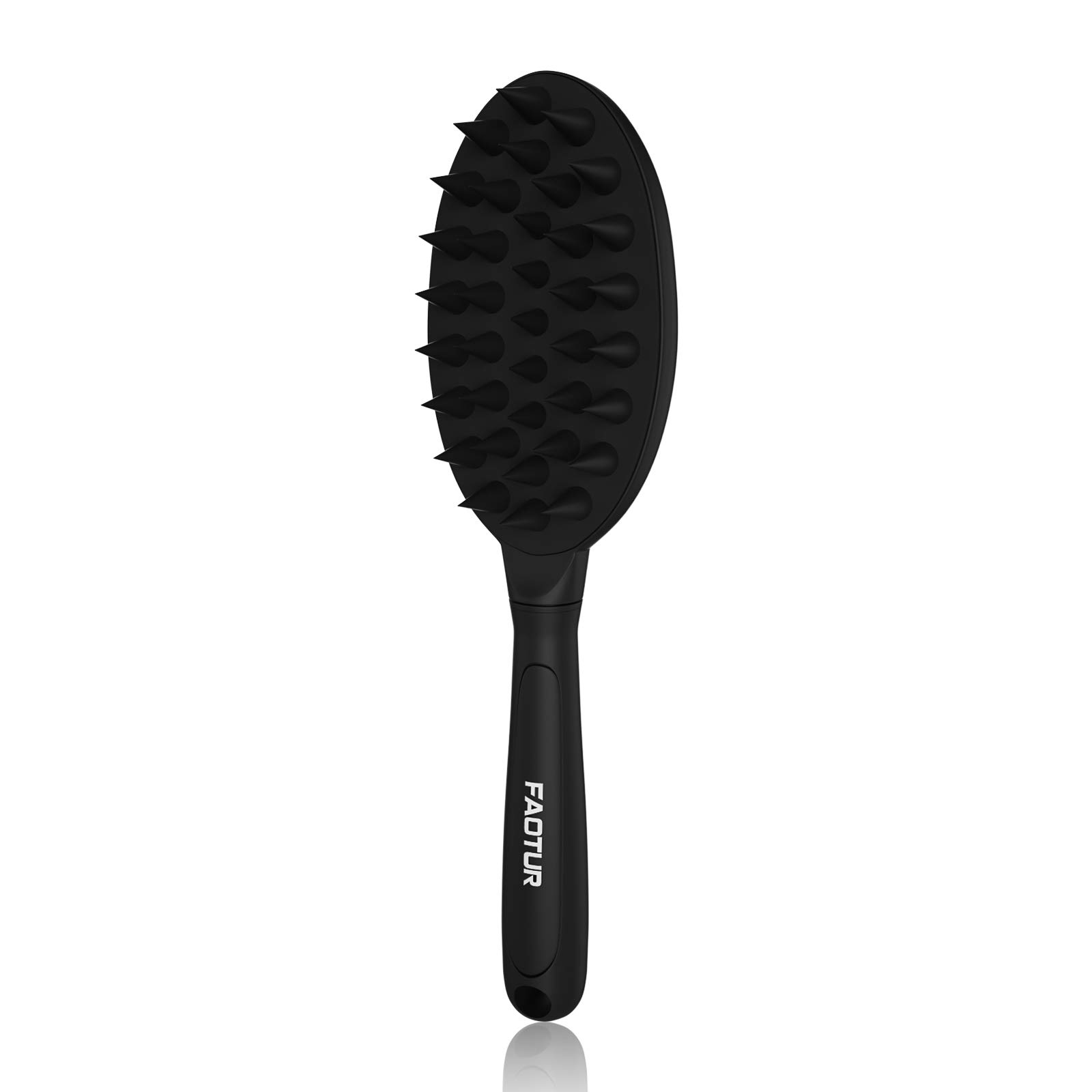 Hair Shampoo Brush, FAOTUR Scalp Care Hair Brush with Soft Silicone Scalp Massager (Pink)