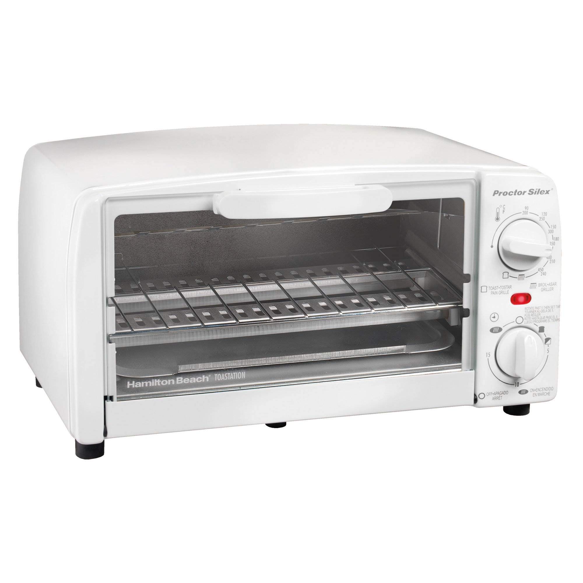 Hamilton Beach White Proctor Silex 4 Slice Toaster Oven Broiler