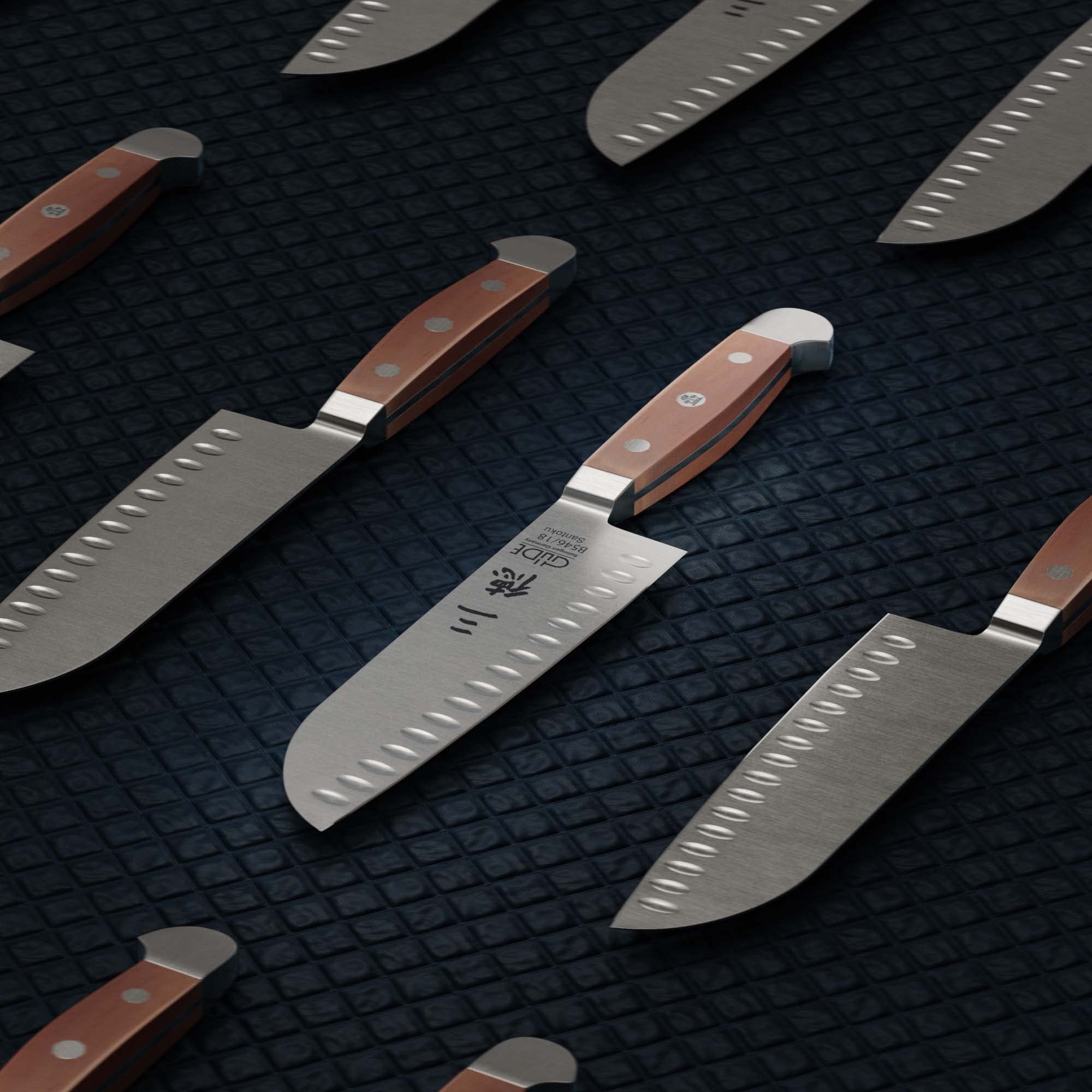 Güde Alpha Pear Series Hand Forged/Sharpened Santoku Knife, 7-in - Ice Hardened Steel - Made in Solingen, Germany Since 1910