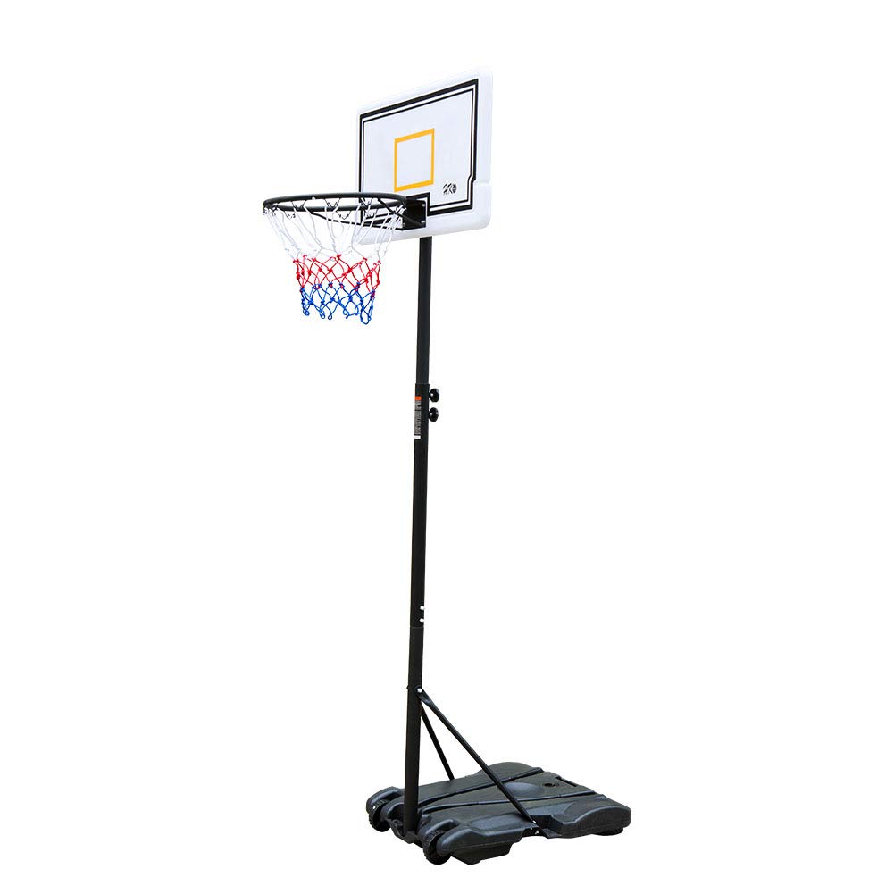 HaoKang Portable Basketball Hoop with Adjustable Height System Outdoor 28" Background and Wheels for Teenager