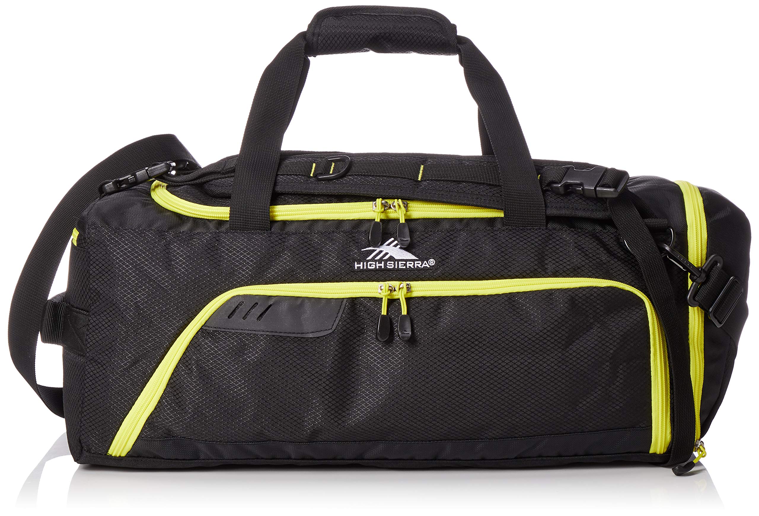 High Sierra(ハイシェラ) Men's Duffel Bag, Black/Yellow