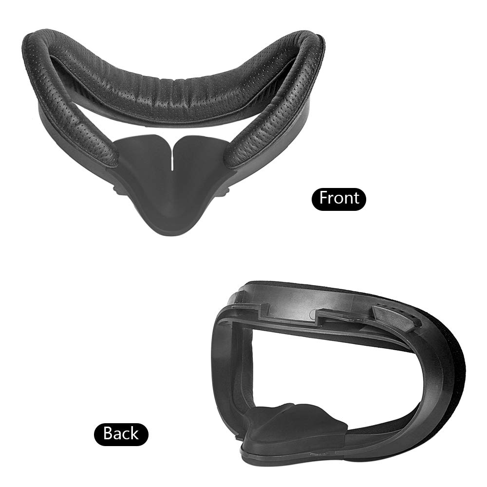 HIJIAO Latest Upgrade Accessories for Oculue Quest 2, including VR Facial Interface Bracket & PU Leather Foam Face Cover Pad Replacement & Protective Lens Cover for Oculus Quest 2