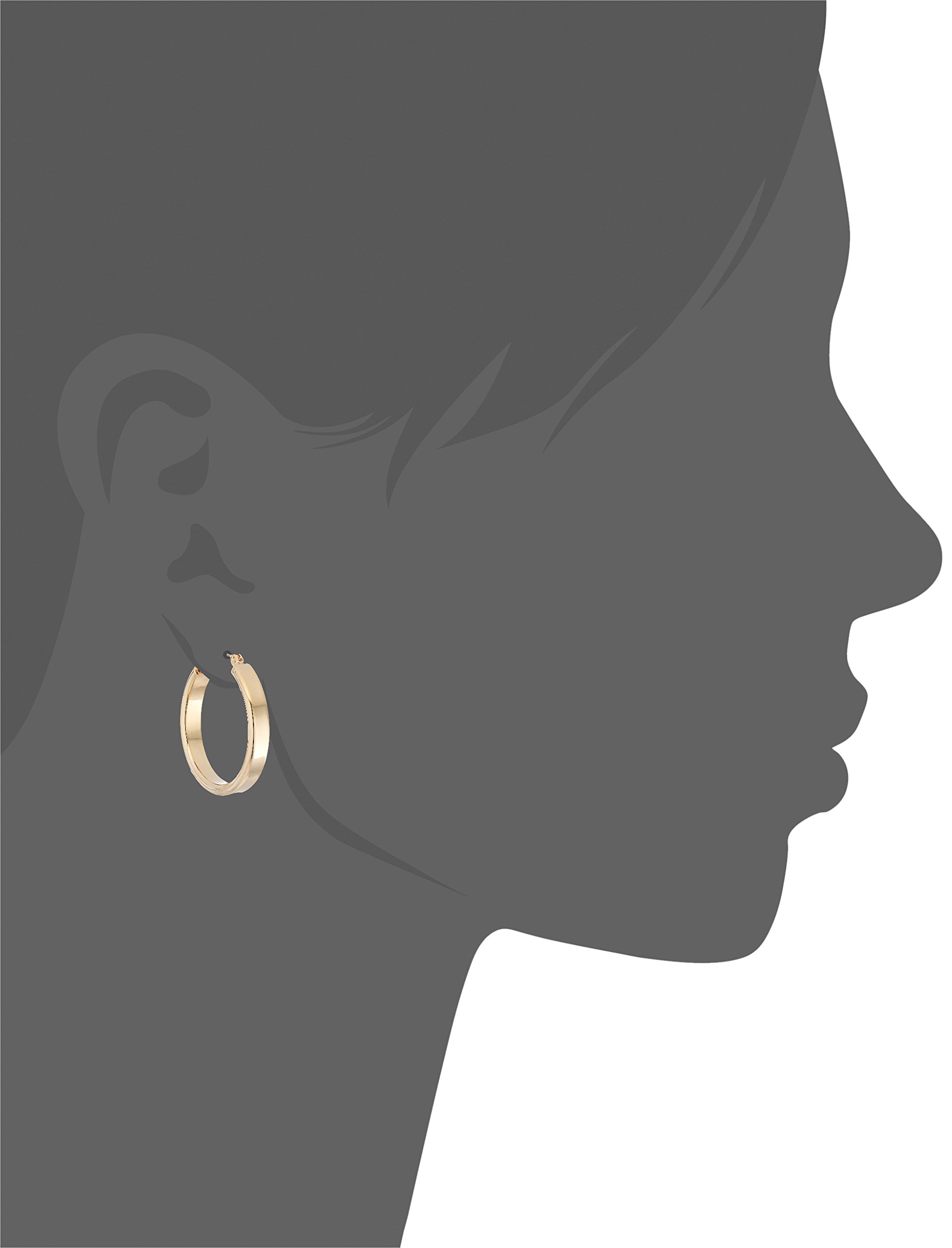GUESS "Basic" Gold Small Wedding Band Hoop Earrings