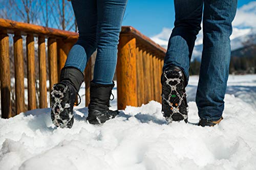 Hillsound FreeSteps6 Crampon, Ice Cleat All-Purpose Traction System for Packed Snow & Ice Conditions, Black, X-Large