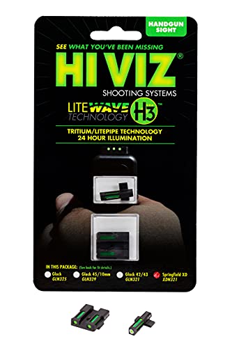 HIVIZ XDN321 Sight Systems, Litewave H3 Tritium/Litepipe, Springfield XD, XDS, XDE and XD-M Models