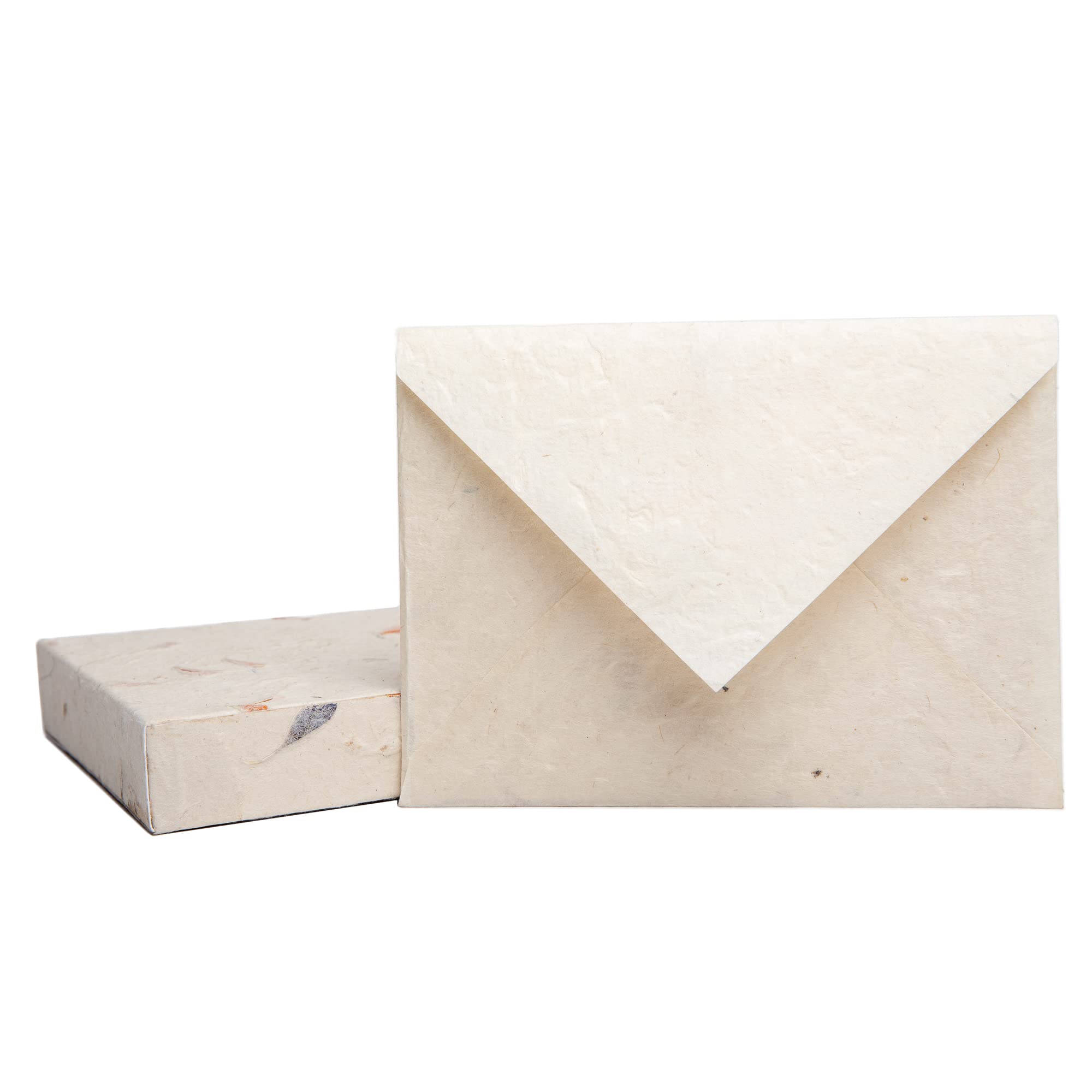 HIMALAYAN BAZAAR Lokta Paper Greeting Cards and Envelope Set - Ecofriendly Stationary Blank Note Cards | All Occasion Greeting Cards | Handmade in Nepal
