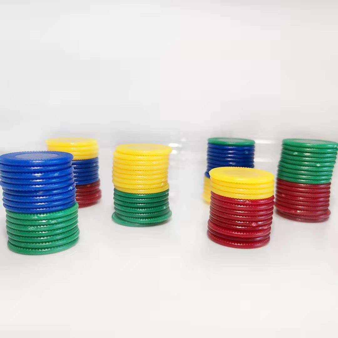 JHFY Left Right Center dice Game Prime Set Bundle- 4 Pack Assorted Colorsā¦