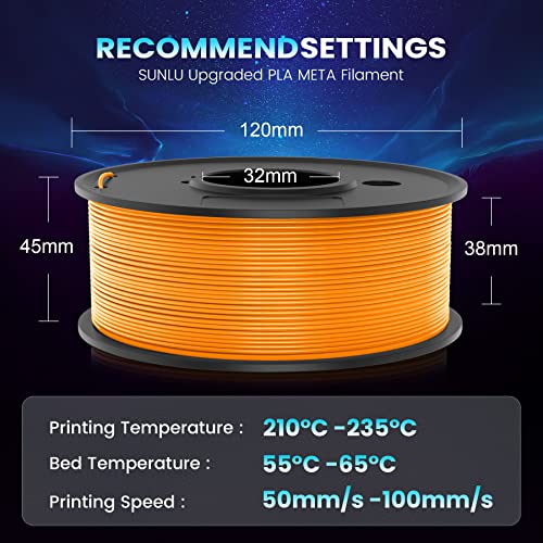 SUNLU 3D Printer Filament Bundle, SUNLU PLAMETA & PLA+ Filament 1.75mm, 100% Neatly Wound PLAMETA 2KG+PLA Plus 2KG, 0.25kg Spool, 16 Packs