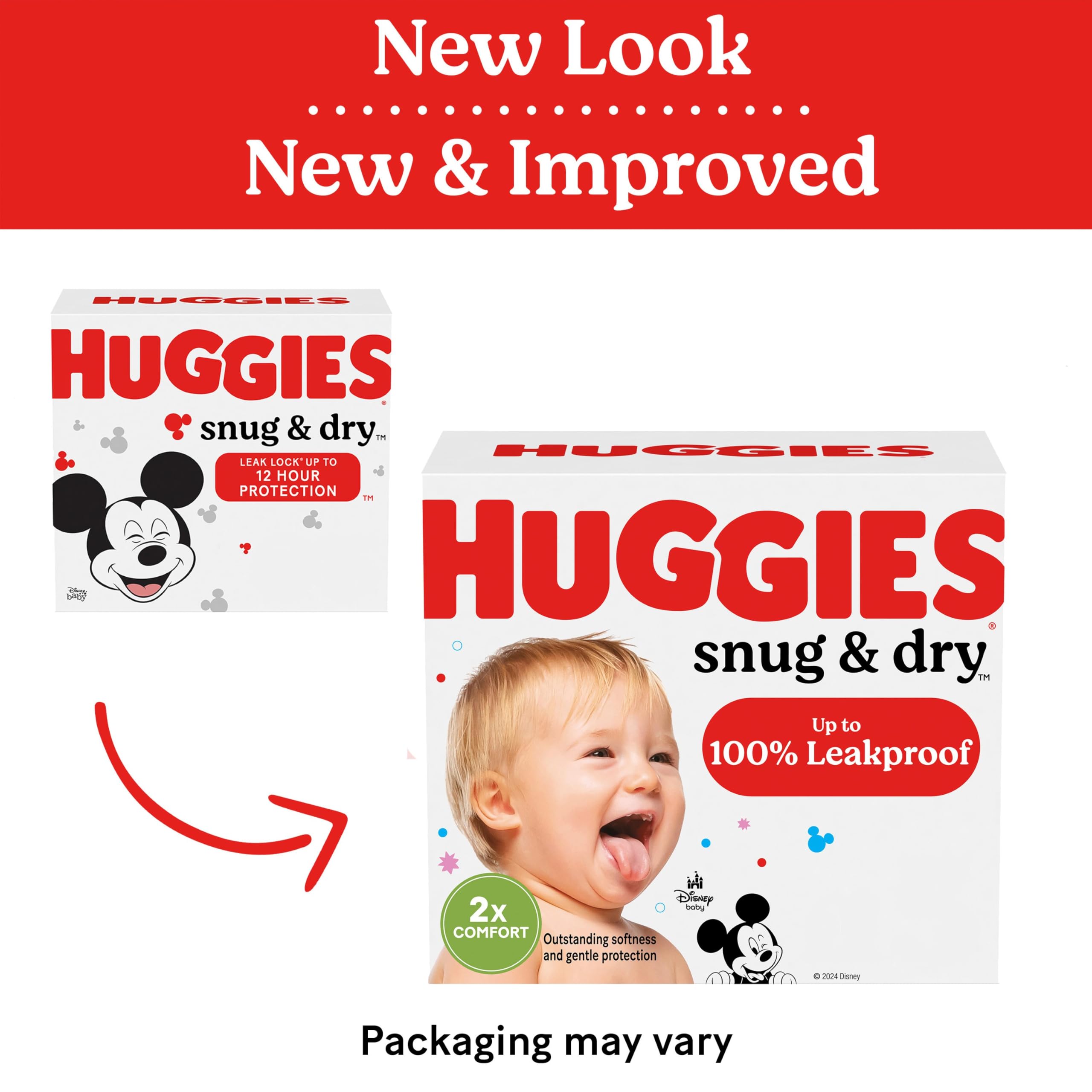 HUGGIES Snug & Dry Baby Diapers, Size 5 (fits 27+ lbs.), 172Count (Packaging May Vary)