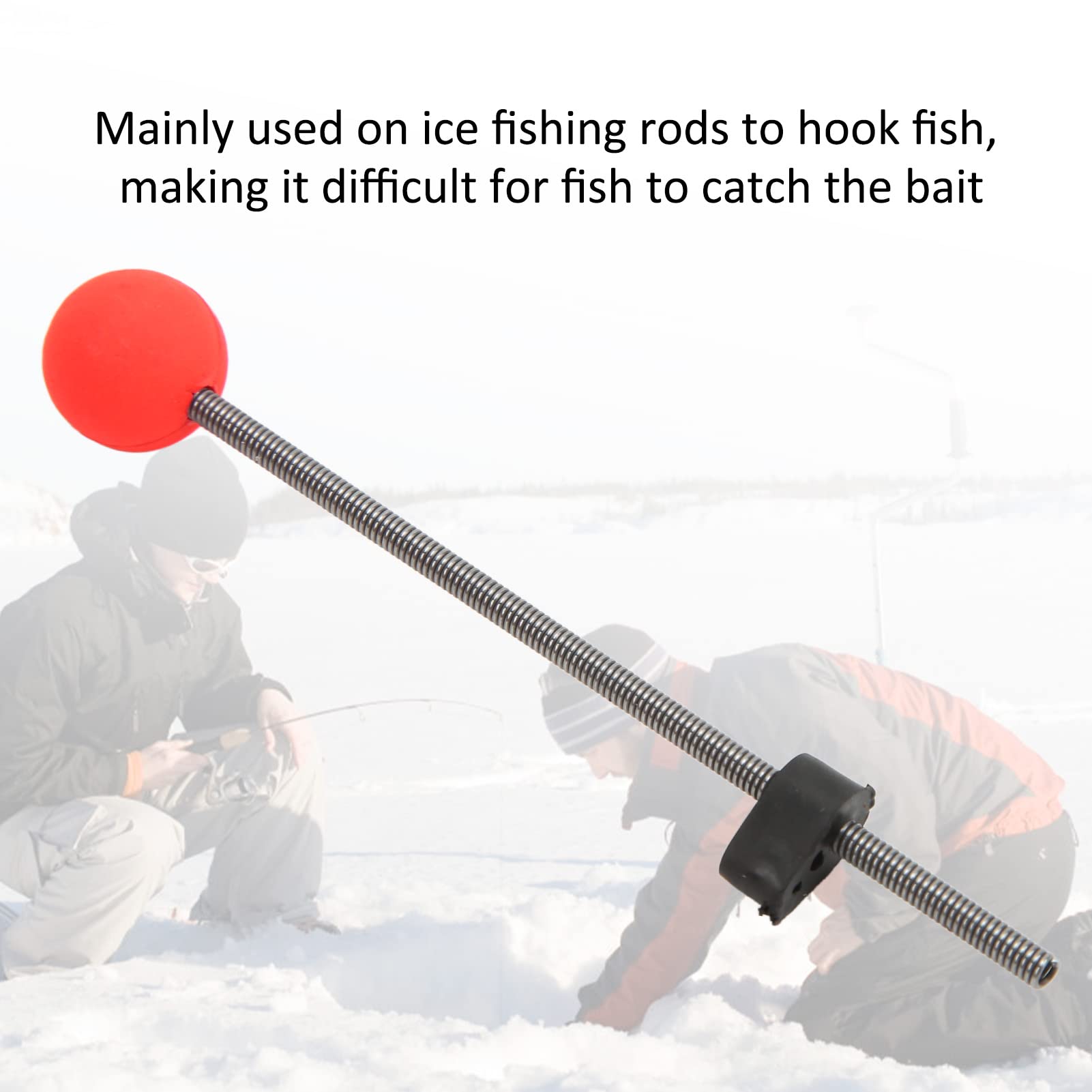 Ice Fishing Pole End, 5Pcs Extension Section Rods Pole End Tip with Rod Ice Fishing Accessories Ice for Fishing(M)
