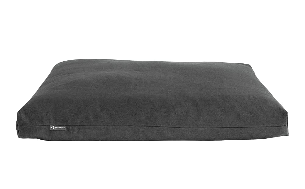 Halfmoon Zabuton Meditation Mat, Yoga Cushion for Kneeling and Sitting Support, 24" x 30" x 4" (Cotton, Charcoal)