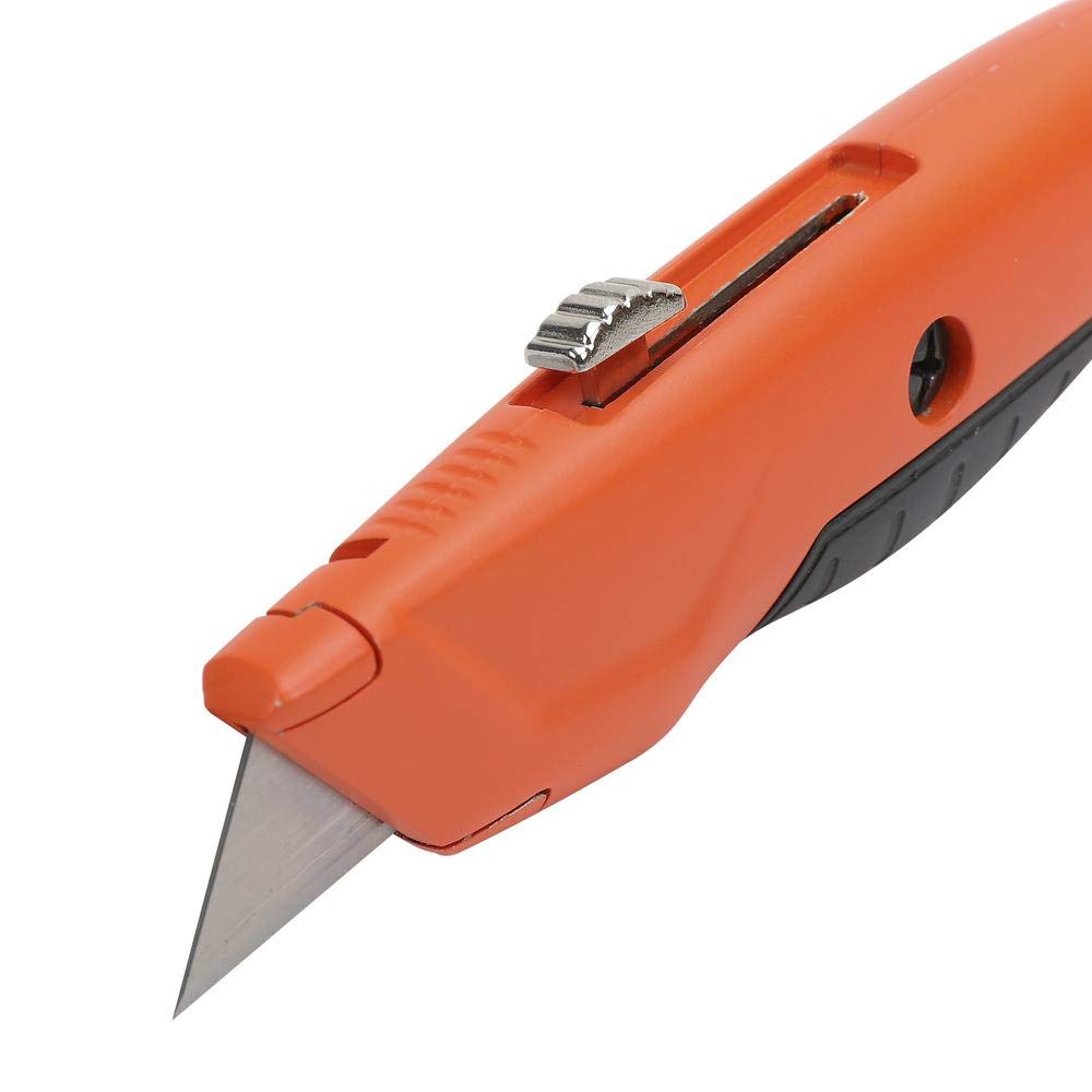 HDX 377 784 x10 Retractable Utility Knife with Rubber Handle and 3 Position Locking Blade, Metal