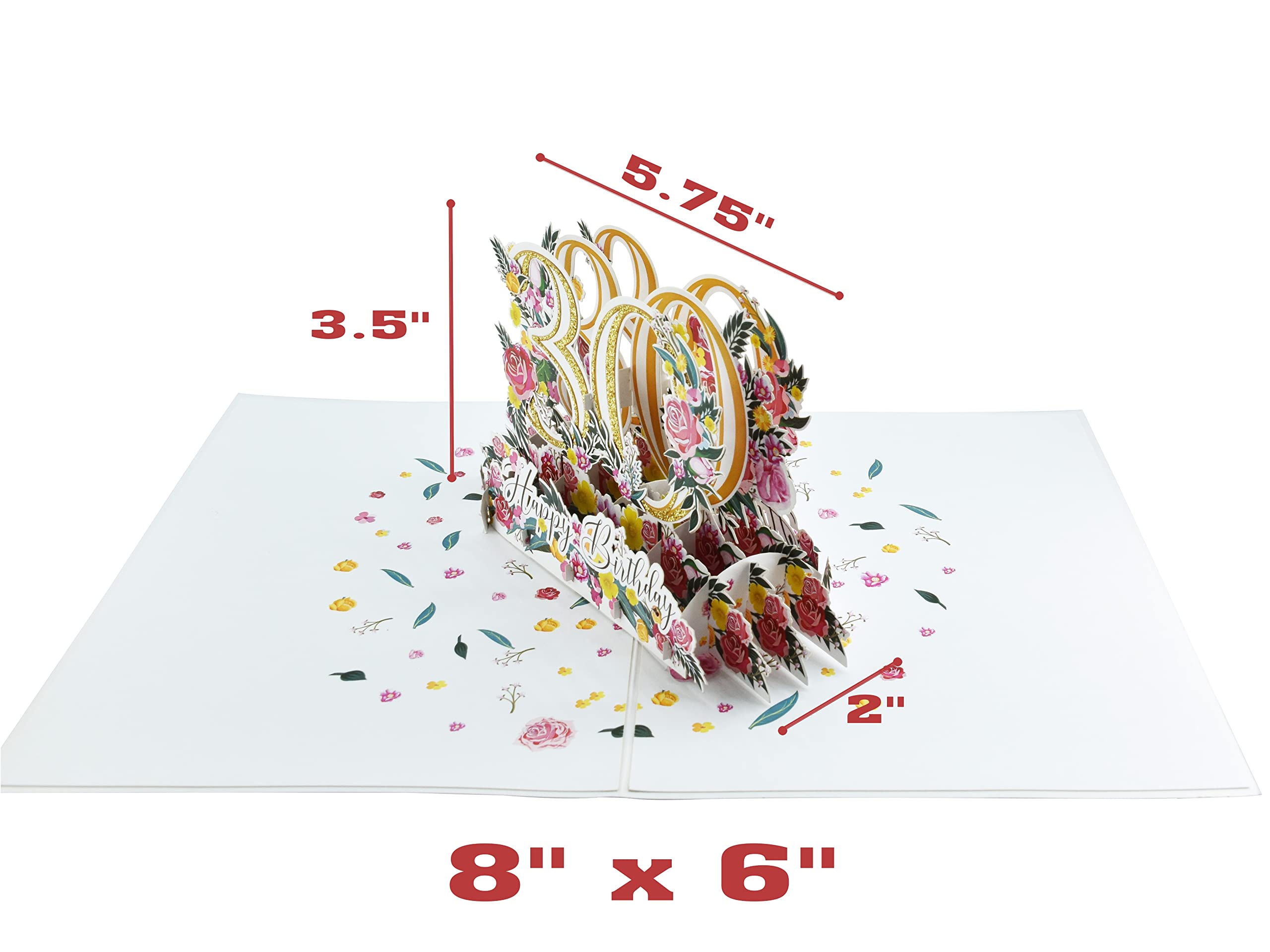 Happy 30th Birthday Pop Up 3D Greeting Card