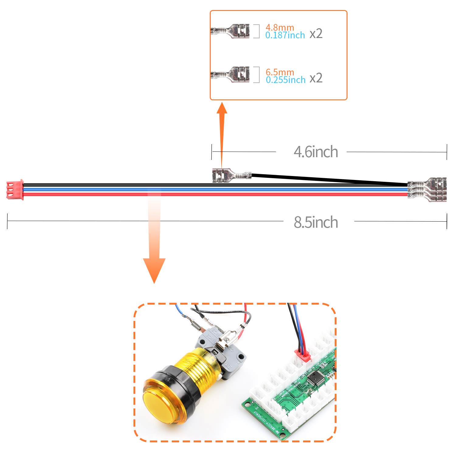 Hikig Zero Delay LED PC Encoder USB to Joystick for LED Arcade Buttons & Joysticks - DIY Your Own Arcade Game Console - MAME, Raspberry Pi Compatable