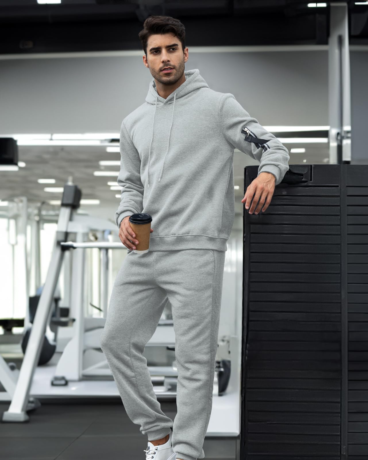 Hakjay Mens Sweatsuits Sets, Track Suits Men Set, Jogging Suits with Zipper Pockets