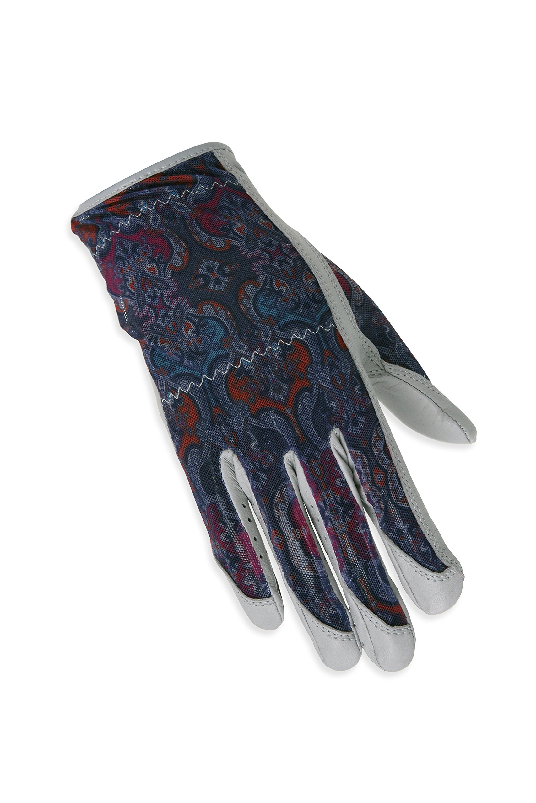 HJ Glove Women's Right Hand Solaire Full Length Golf Glove, Small, Grey Mosaic