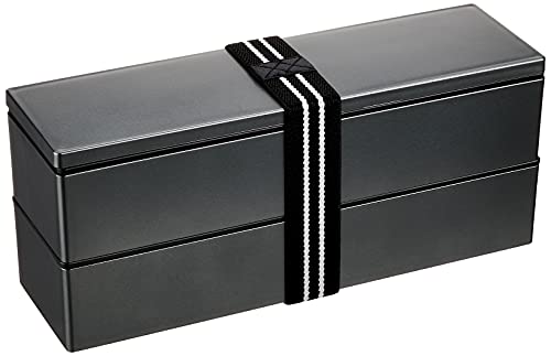 HAKOYA Men's slim two-stage lunch metallic black 52332