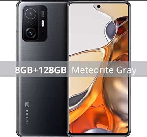Xiaomi 11T 5G + 4G Volte (128GB, 8GB) 6.67” 108MP 6GB Triple Camera, NFC Dual SIM (Not Compatible Verizon Sprint Boost Metro Cricket) GSM Unlocked Global (w/Fast Car Charger Bundle) (Meteorite Gray)