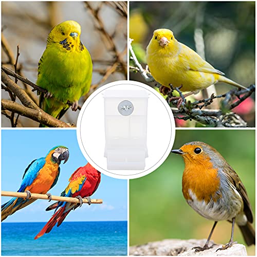 VILLCASE Bird Cage Feeder Automatic Pigeon Bird Feeder, Bird Feeder Automatic Pet Feeder Bird Food Container Tool Feeding Tool for Parrot Pigeon Parakeet Canary Cockatiel 2PCS Parakeet Cage
