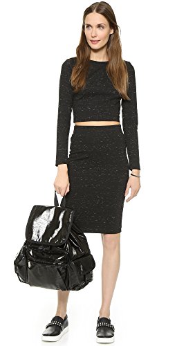 LeSportsac Voyager Backpack, Black Crinkle Patent, One Size