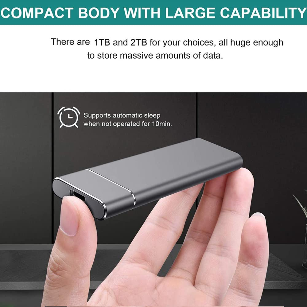Portable External Hard Drive for Mac,PC,Desktop,Laptop-Portable Hard Drive External USB 3.1 Hard Drive,Date Storage External Hard Drive 2TB,Ultra Slim & High Capacity,VOYAH-HDD04(2TB,Red)