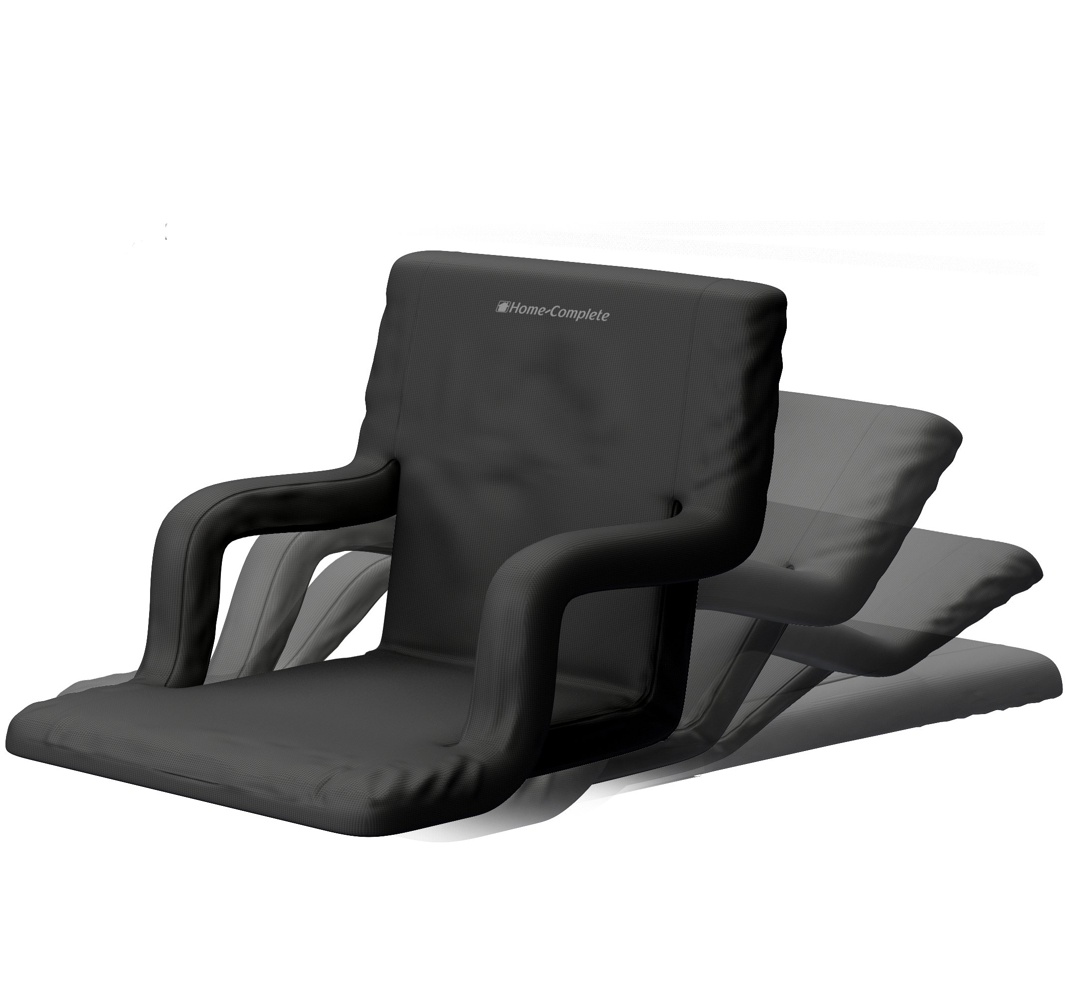 Home-Complete Wide Stadium Seat Chair Bleacher Cushion, 1-Pack, Black
