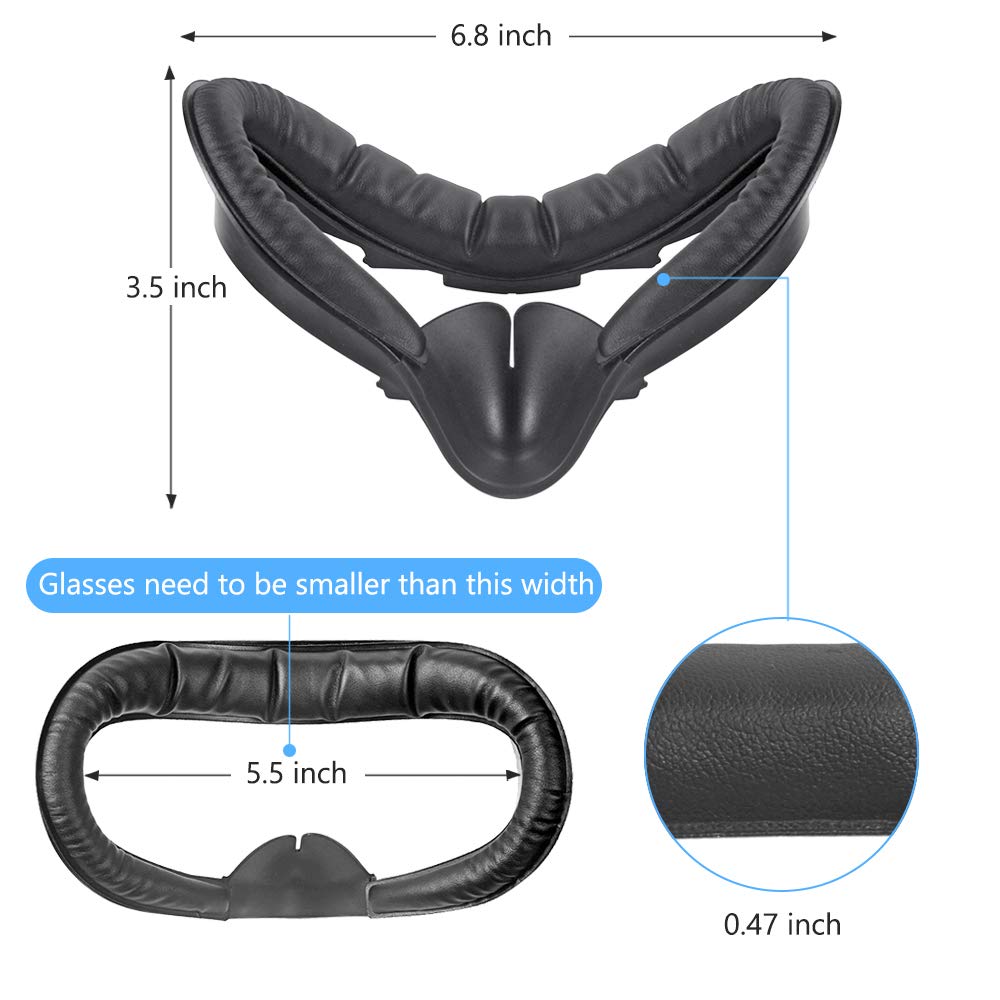 HIJIAO NEW Upgrade Facial Interface Bracket & PU Leather Foam Face Cover Pad Replacement & Lens Cover for Oculus Quest 2