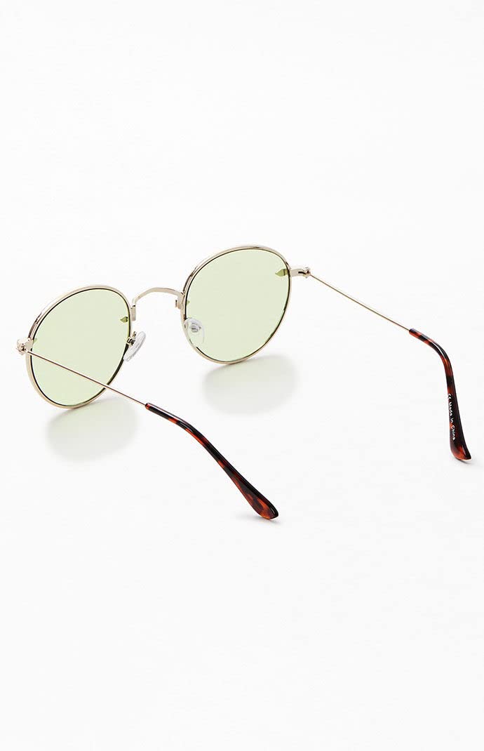PacSun Women's Lennon Round Sunglasses - Green
