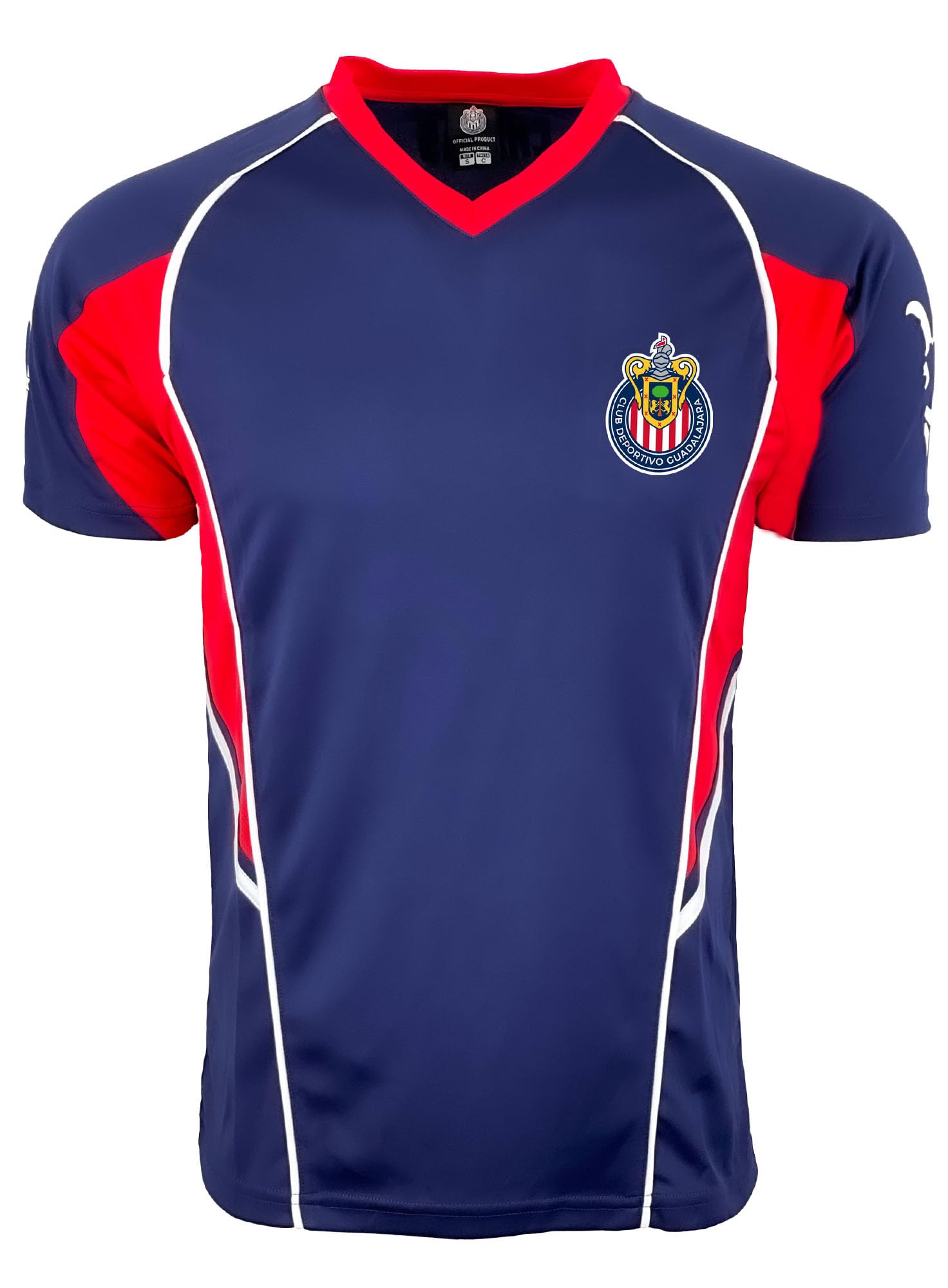 Icon Sports Men's Chivas Training Jersey, Licensed Chivas Del Guadalajara Tee Shirt (Large) Navy