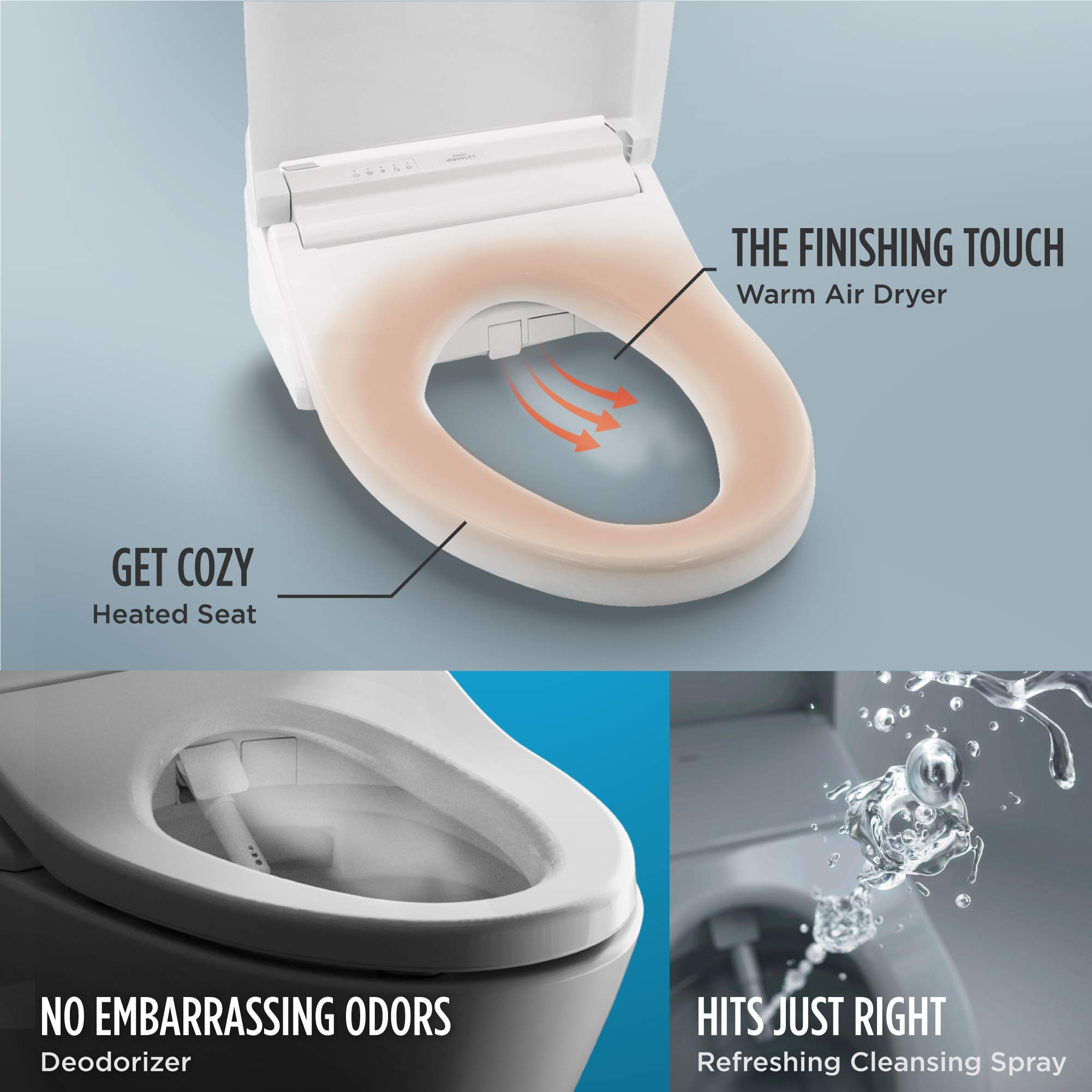 TOTO Drake Transitional Elongated 1.28 GPF Toilet Bundle with WASHLET C5 Bidet Toilet Seat Cotton White