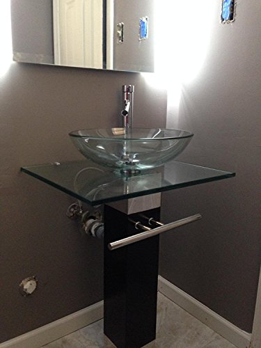 QIERAO Glass Vessel Bathroom Vanity Sink (Vaniy)